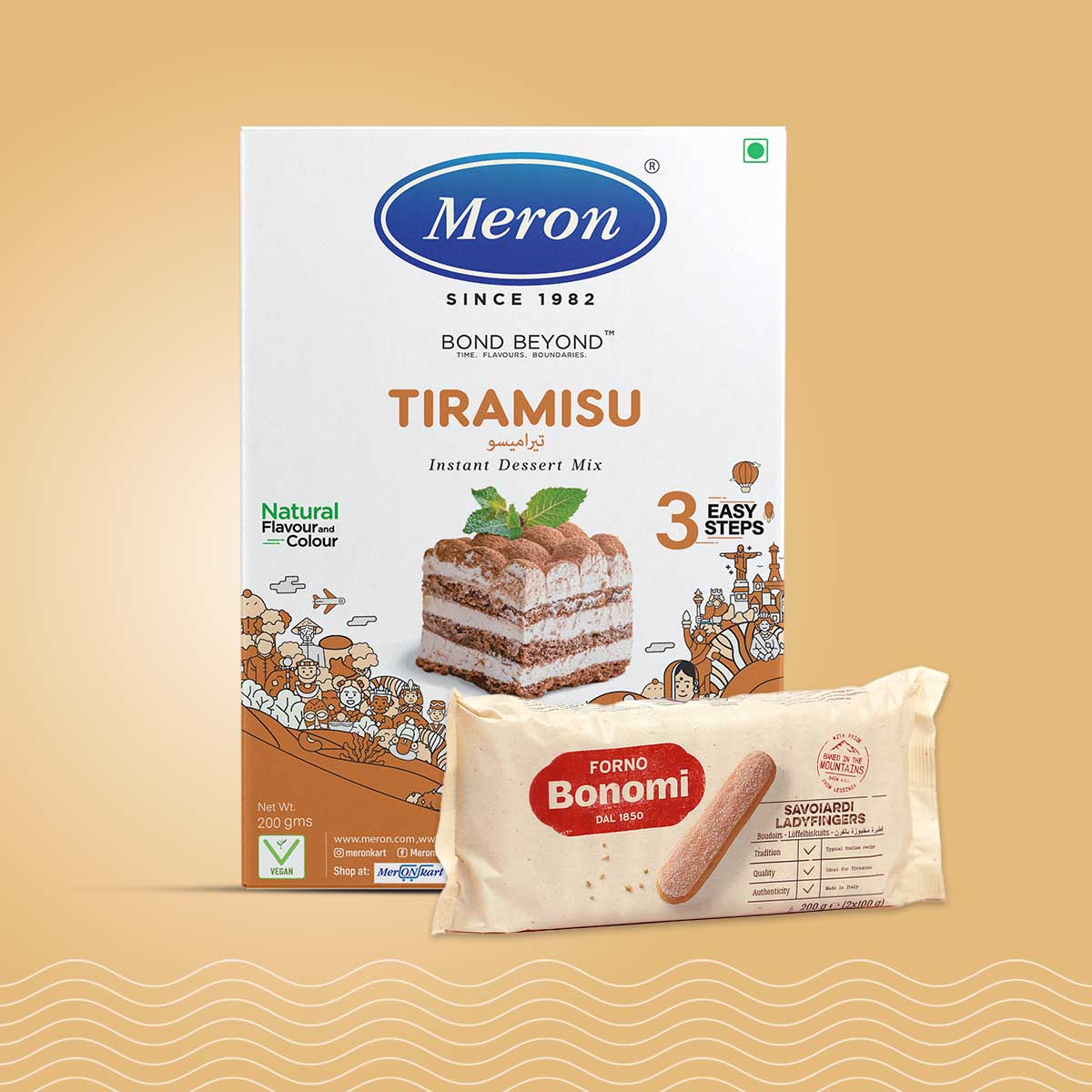 Meron’s Tiramisu Combo: Ladyfingers + Tiramisu Mix – MeronKart